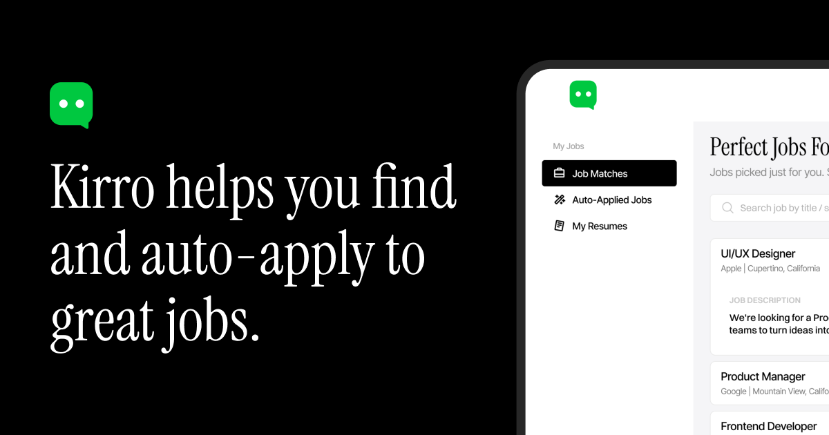 Kirro - Auto-Apply to 200+ Jobs Monthly | Automated Job Search